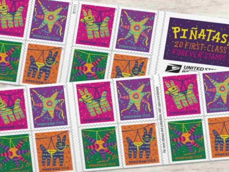 Piñatas mexicanas ahora son sellos postales en EEUU