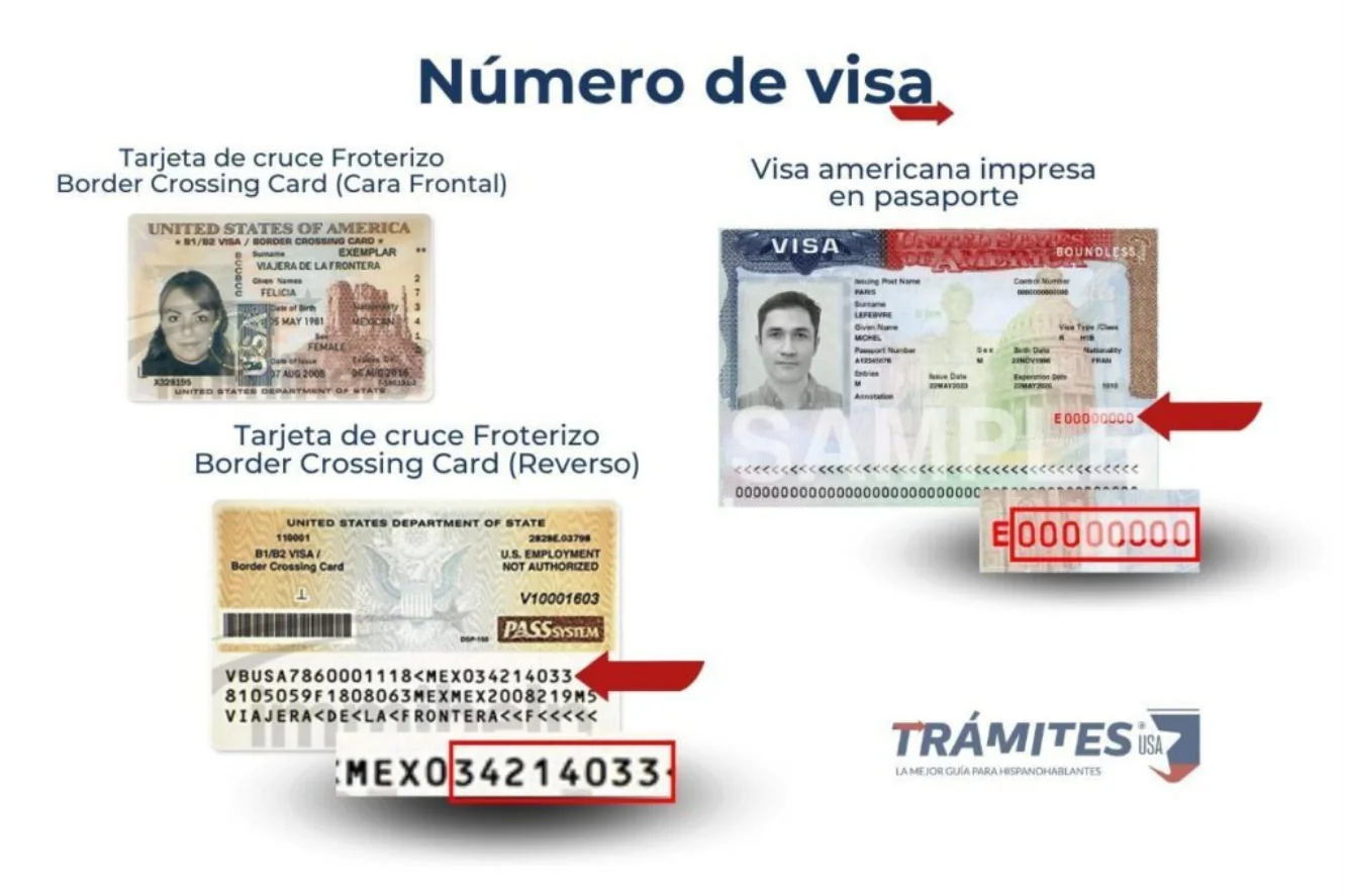 ¿Cuál es el número de visa y dónde se encuentra?