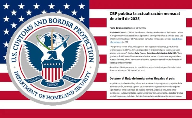 Estadística mensual de abril 2025 según CBP: "El control operativo se ...