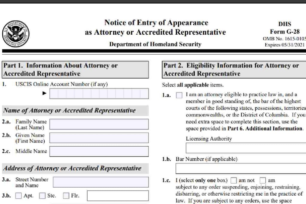 Forma G 28: el documento que puede ayudarte si te encuentras con la ...