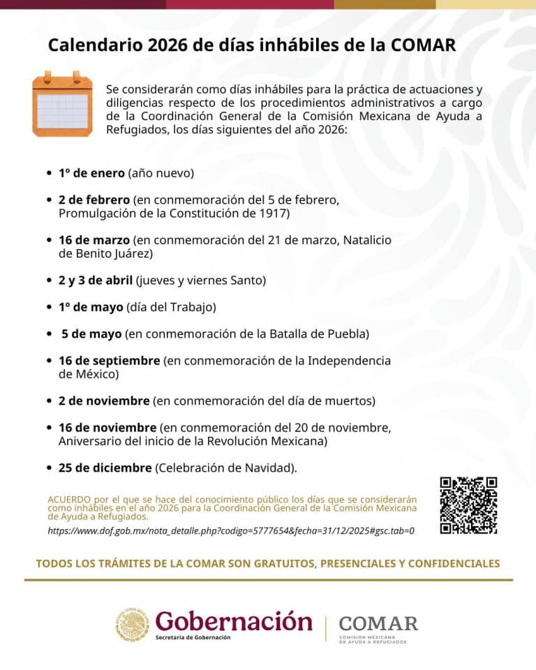 ¿Qué días cierra Comar en mayo de 2026? Lista de días inhábiles